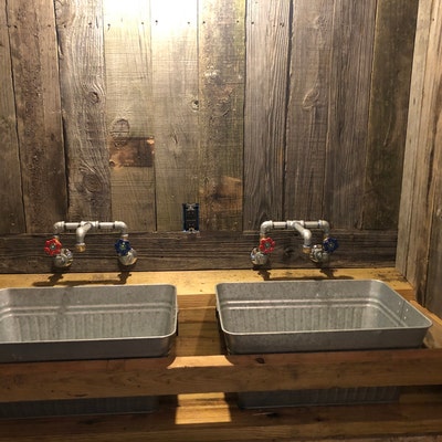 Rectangle Galvanized Tub - Etsy