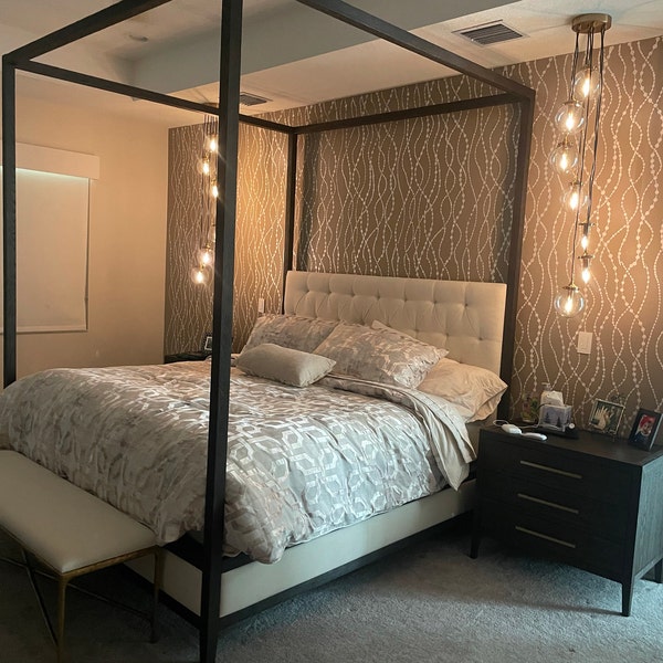 Pearls Wall Stencil - LARGE WALL STENCILS Instead of Wallpaper - Easy ...