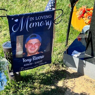 Personalized Memorial Garden Flag, Custom Photo/name/date Flag ...