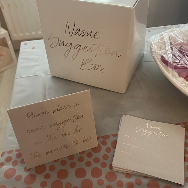 Baby Name Suggestion Box - Baby Shower Games - Baby Shower Keepsake ...