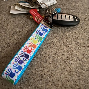 Autism Key Fob Autism Keychain Teacher Key Fob Artist Key Fob Hands Key ...