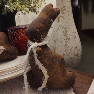 9 Primitive Chocolate Bunny, Easter Decoration, Primitive Decor - Etsy