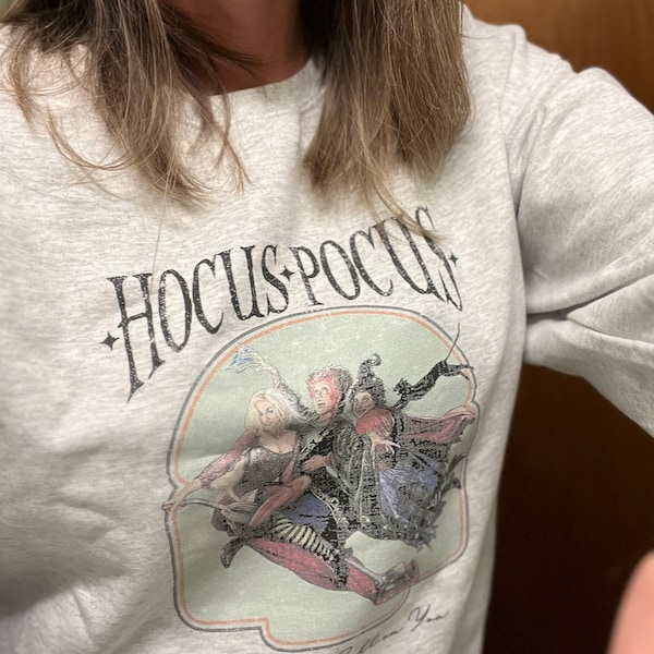 Retro Hocus Pocus Sweatshirt, Sanderson Pullover Sweatshirt, Halloween ...