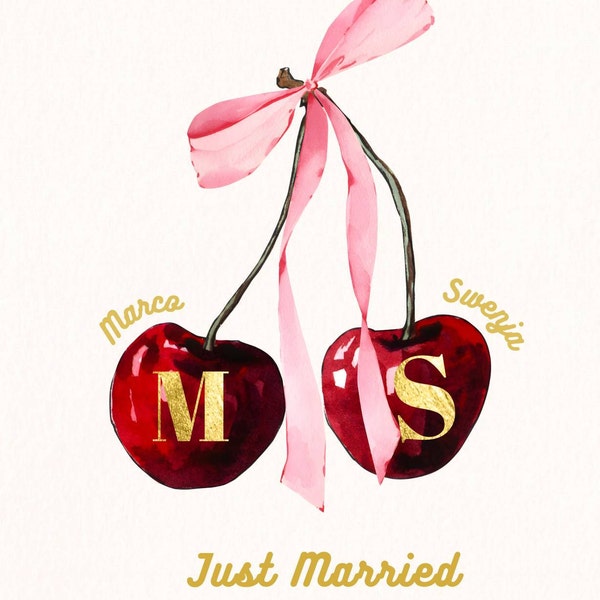 Cherry With Bow Wall Art Feminine Poster Cherries Soft Girl Bedroom ...