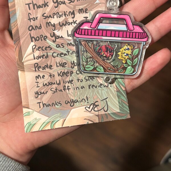 Bug Type Terrarium Customize Openable Shaker Charm Acrylic Keychain ...