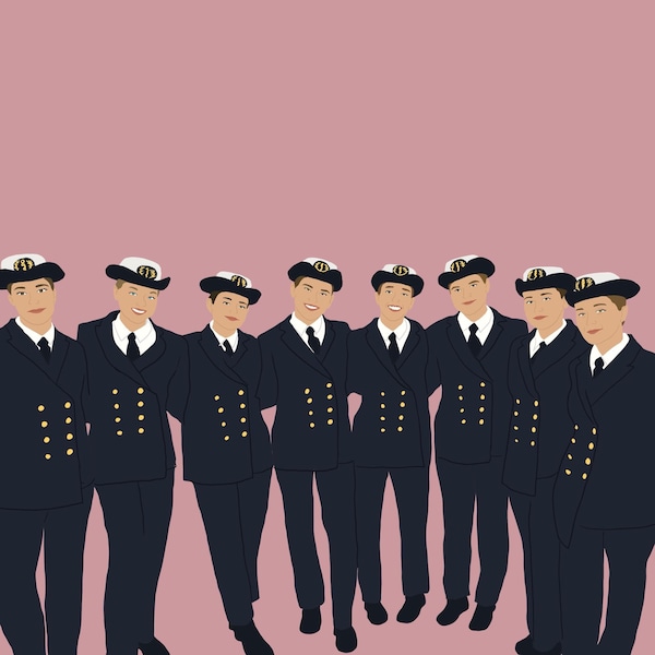 Senior. Graduation Gift. Custom Minimalist Portrait. Faceless Digital ...