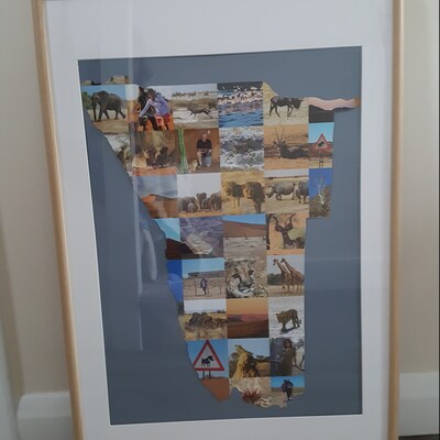 Downloadable Photo Map Collage, Custom Design, Outline Map, Photo ...