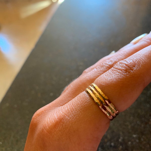 Classic Gold Stackable Rings, 14k Gold Filled, Gold Stacking Rings ...