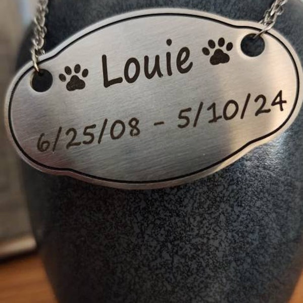 Personalized Urn Name Plate, Photo Urn Engraved Plaque, Custom Memorial ...