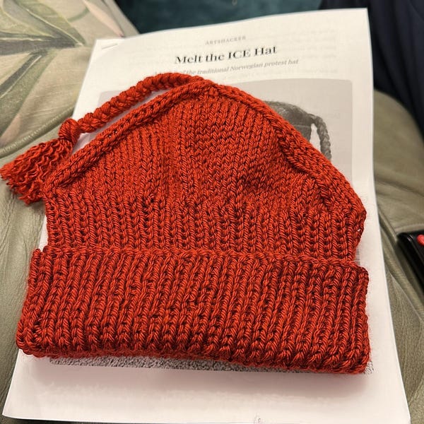 Melt the Ice Hat Knitting Pattern | Historic Norwegian Protest Red ...