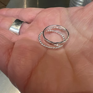 Stacking Ring Solid 925 Sterling Silver Various Textures You Choose One ...