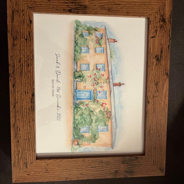 The Tithe Barn at Bolton Abbey Wedding Venue Personalised Print - Etsy UK