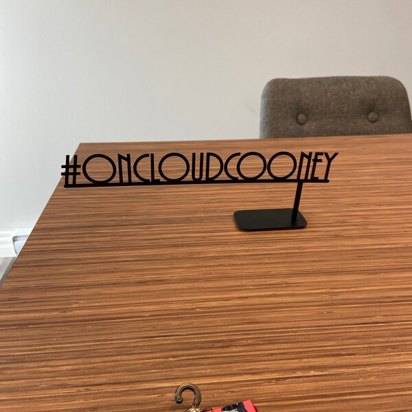 Personalized Hashtag Laser Cut Name Sign Stand Tabletop Signage ...