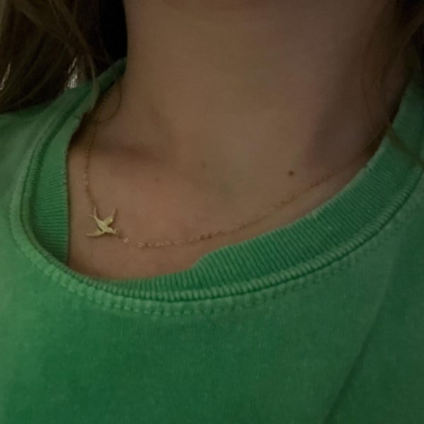 Small Bird Necklace, Tiny Bird Necklace, Dainty Bird Necklace, Petite ...