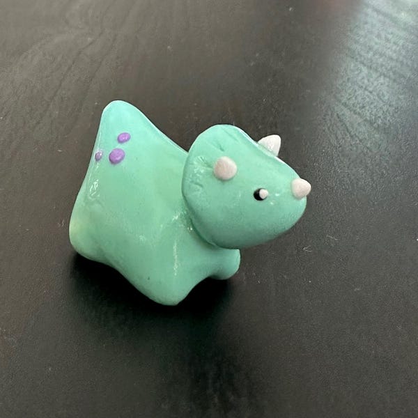 Tiny Colorful Cute Polymer Clay Dinosaur Desk Friend Figurine - Etsy
