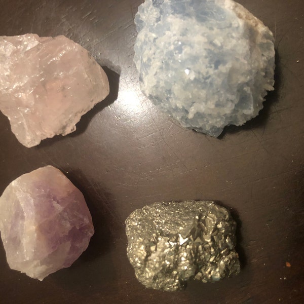 Raw Crystal Chunks - 1" to 2" Assorted Crystals Bulk - Rough Natural ...