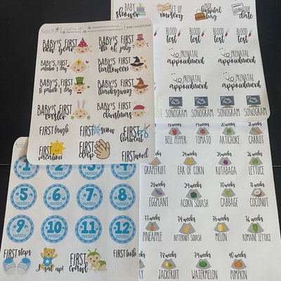 Baby Milestone Sticker Set / Baby's First Stickers / Baby Monthly ...