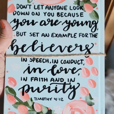 Painted Bible, Hand Painted Bible, Hand Painted Journaling Bible-niv ...