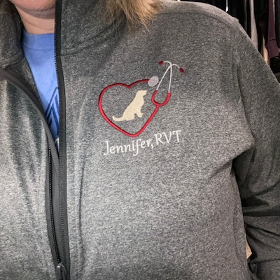 Vet Tech Moisture Wicking Jacket, Vet Assistant Full Zip, RVT Jacket ...