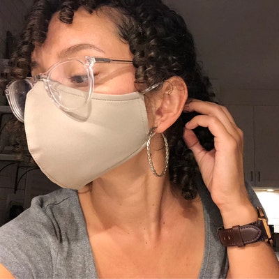 Neutral Cream Beige Face Mask Reusable, Washable, Handmade Fashion ...