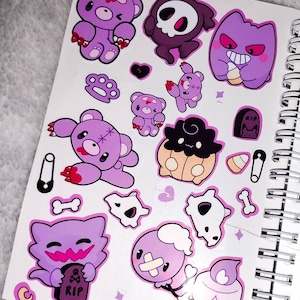 Pink Strawberry Cupcake Anime Girl Waterproof Vinyl Sticker Pack ...