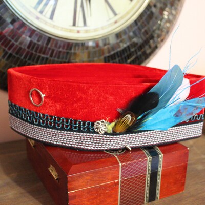 Black African Hat by Oga Faaji African Native Hat Kente Hat African ...