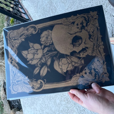 Bleeding Roses Postcard Dark Romance Rose Illustration Gothic Mini ...