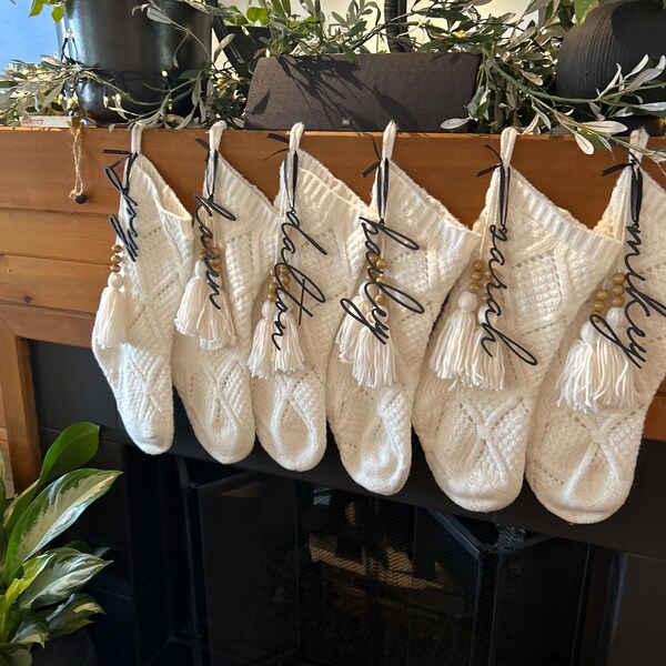 Engraved Christmas Stocking Tags, Personalized Stocking Tags, Laser Cut ...