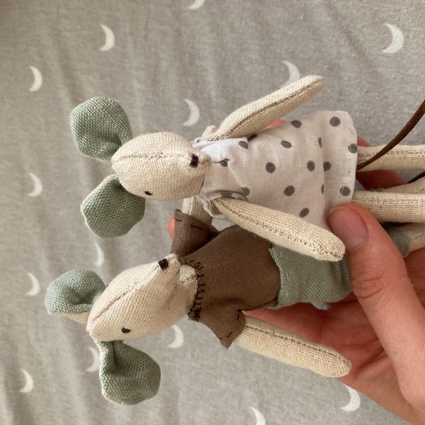 DIY Mini Mouse Family Toy Sewing Pattern no Clothes Cute Scandi Rag ...