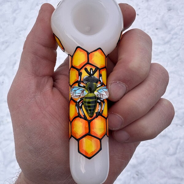 Pipe Glass Honeybee Pipe Bee 3d Pipe Handmade Pipes - Etsy