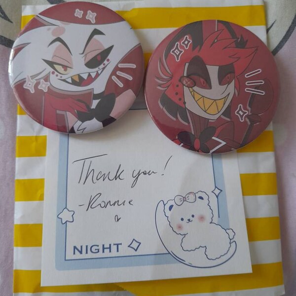 Helluva Boss 58mm Circle Pin Badges - Etsy