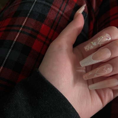 Glossy Short Press on Nails Cherry Red Press on Nails Short - Etsy UK