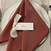 Hand Torn Place Cards and Chiffon Ribbon, Deckle Edge Place Cards With ...