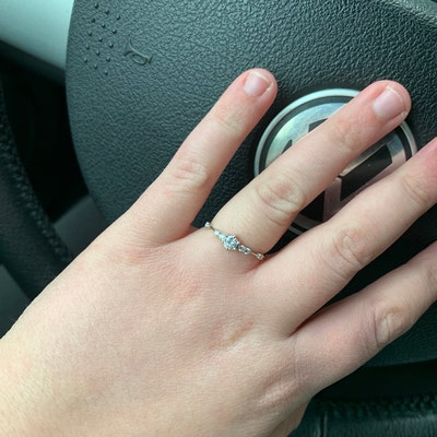 Simple & Dainty 925 Sterling Silver Promise Ring for Her, Unique Womens ...