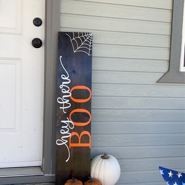 Halloween Design File Hey There Boo Porch Sign SVG - Etsy