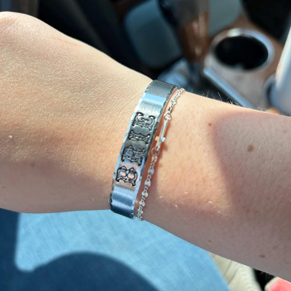 Cattle Tag Bracelet With Turquoise Stone Cowgirl Initial Bracelet ...