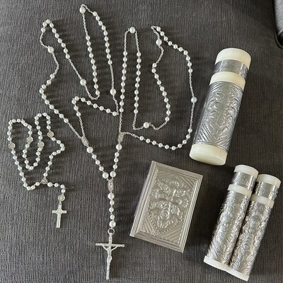 Biblia Y Vela Para Primera Comunión Etsy