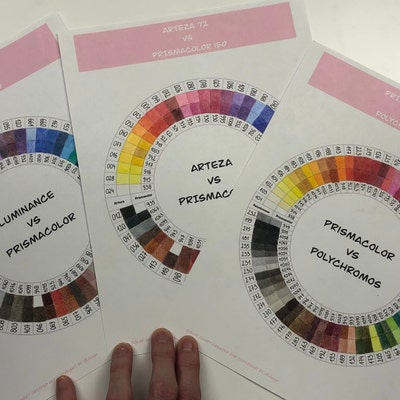Prismacolor Premier 150 Color Chart Template Instant Download Printable ...