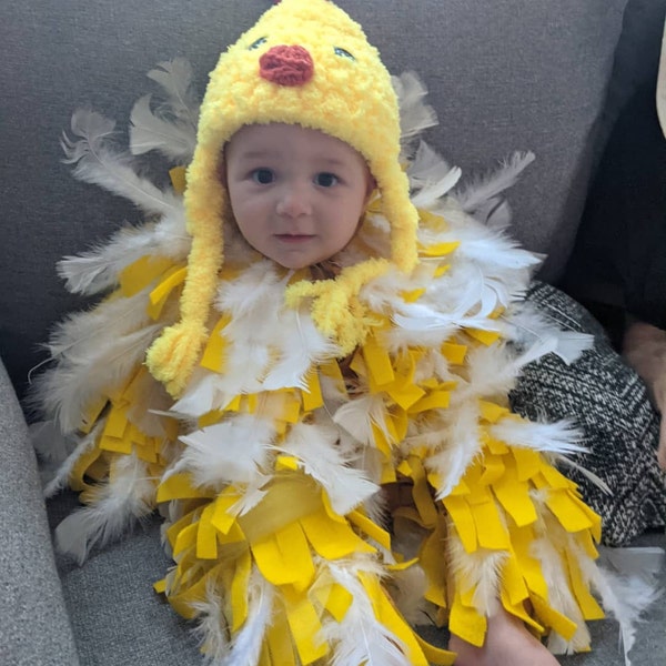 Feathered Baby Chicken Halloween Costume - Baby Girl Chick Costume ...