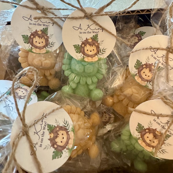 Lion Soap Favors Safari Animal Baby Shower Decorations Wild One Party ...