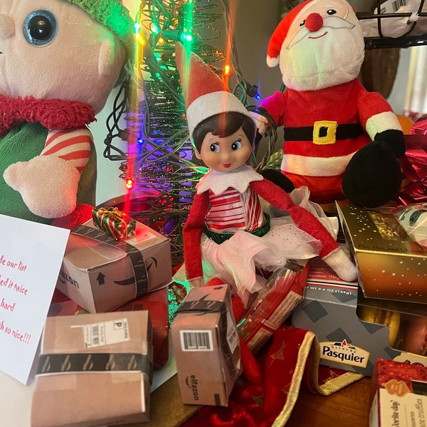 Christmas Elf Sized Elfazon Boxes amazon Elf Prop Idea Digital Download ...