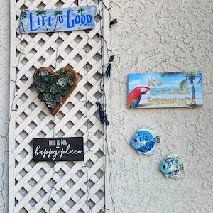 It's 5 O'clock Somewhere Wood Sign 16x8, Parrot / Beach Sign - Etsy