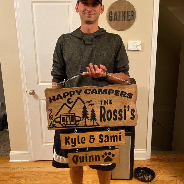 Welcome to Our Campsite - Camping Signs - Campsite Signs Personalized ...