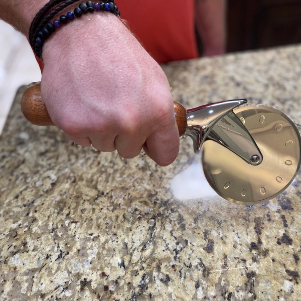 Artisan Premium Pizza Cutter Kit Stainless Steel Kit Woodturning Lathe ...