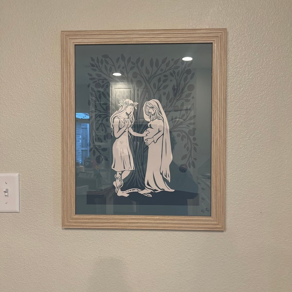Mary and Eve | Garden of Eden | Mother Mary | Bible Art | Mother of Us ...