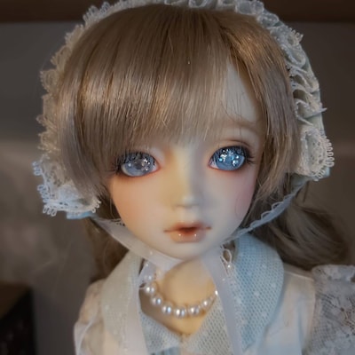 Limited Silvery Black 8-9'' Handmade Bjd Hair Styled Doll Wig for 1/3 ...