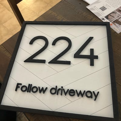 Square House Address Sign, Horizontal or Vertical Shapes With Street or ...