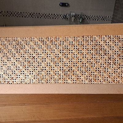 Rhombic Pattern Natural Cane Sheet Rattan Closed Weave Cane Webbing ...