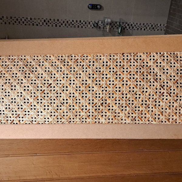 Rhombic Pattern Natural Cane Sheet Rattan Closed Weave Cane Webbing ...