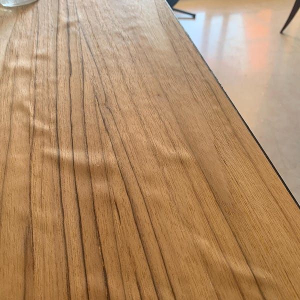 Natural Teak Wood Veneer Sheet, Retro Style, Thin Wood Slices, for DIY ...